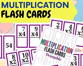 Multiplication Flashcards 1-12, Printable Times Table Flash Cards, and ...