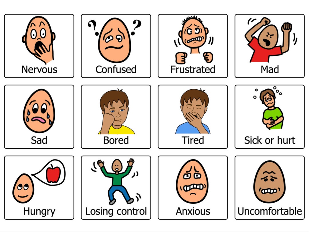 Feelings/ Emotions Visual Board/ Keychains - Etsy