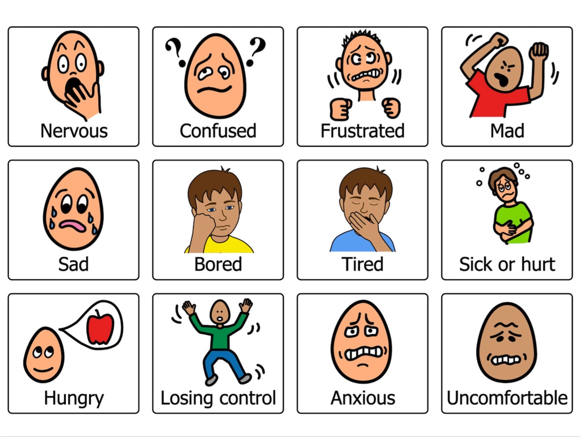 Feelings/ Emotions Visual Board/ Keychains - Etsy