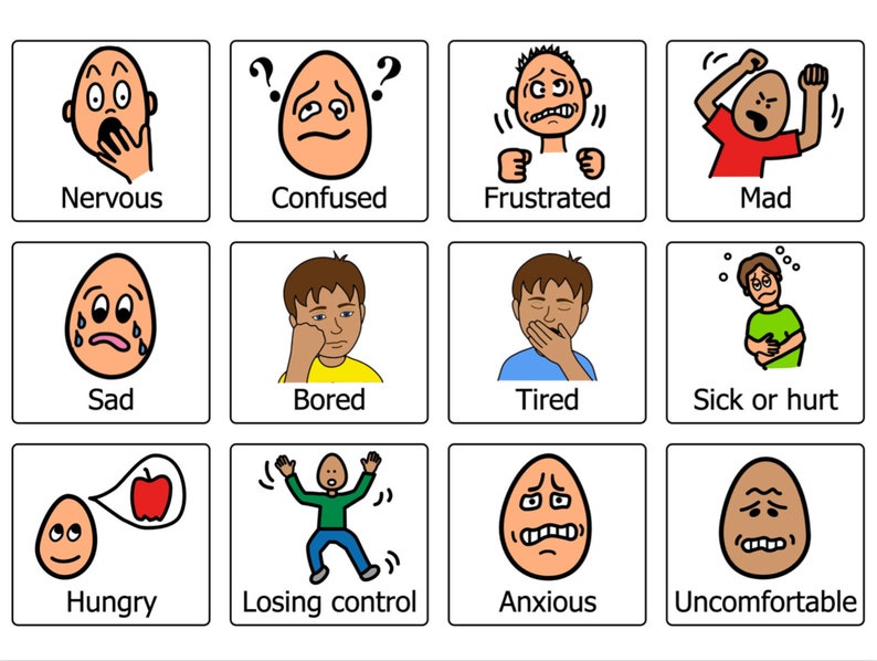 Feelings/ Emotions Visual Board/ Keychains - Etsy