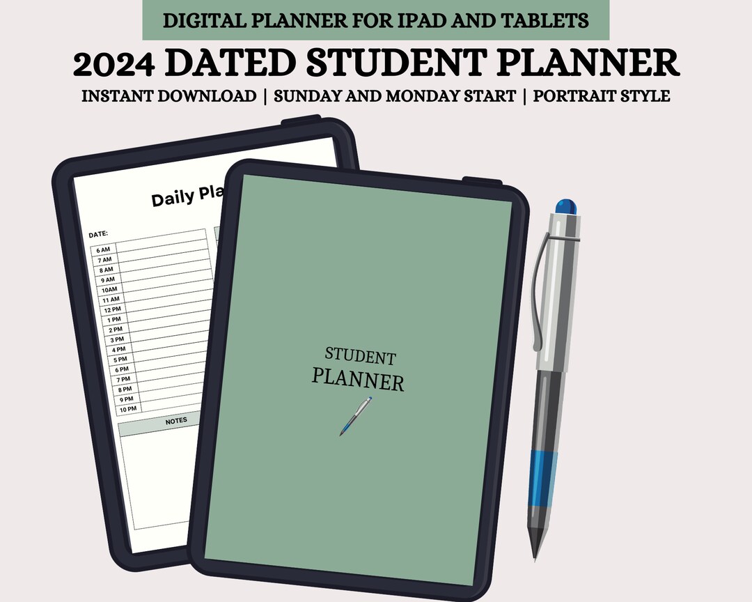 2024 Student Planner Printable Bundle, Study Organizer, Academic ...