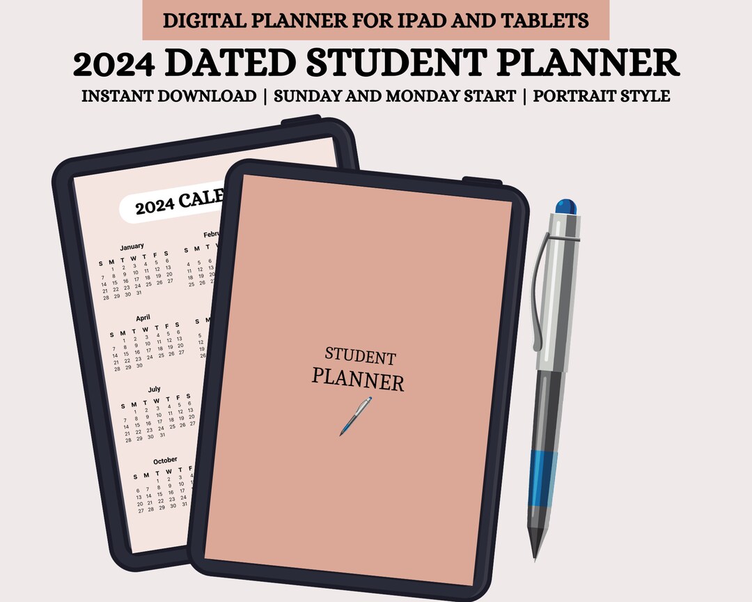 Printable 2024 Student Bundle Planner, Study Planner Bundle, Academic ...