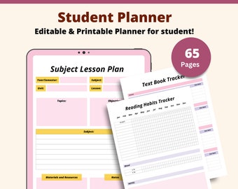 Printable 2024 Student Bundle Planner, Study Planner Bundle, Academic ...