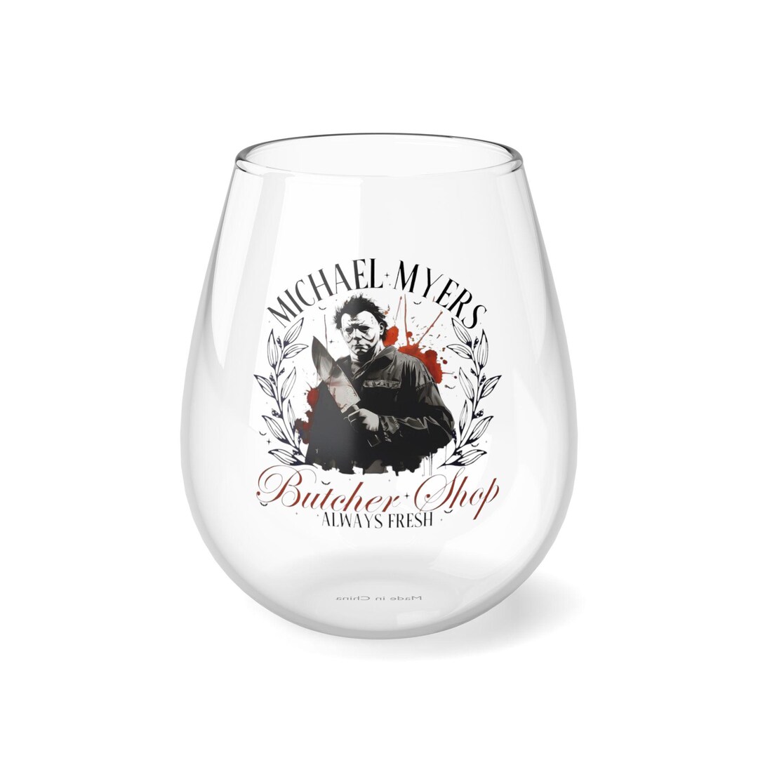 Michael Myers Butcher Shop Wine Glass - Etsy