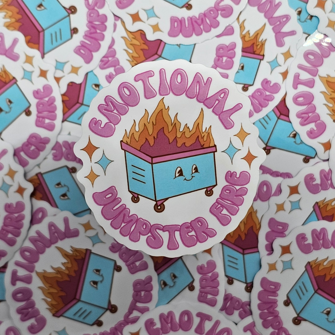 Dumpster Fire Vinyl Sticker - Etsy
