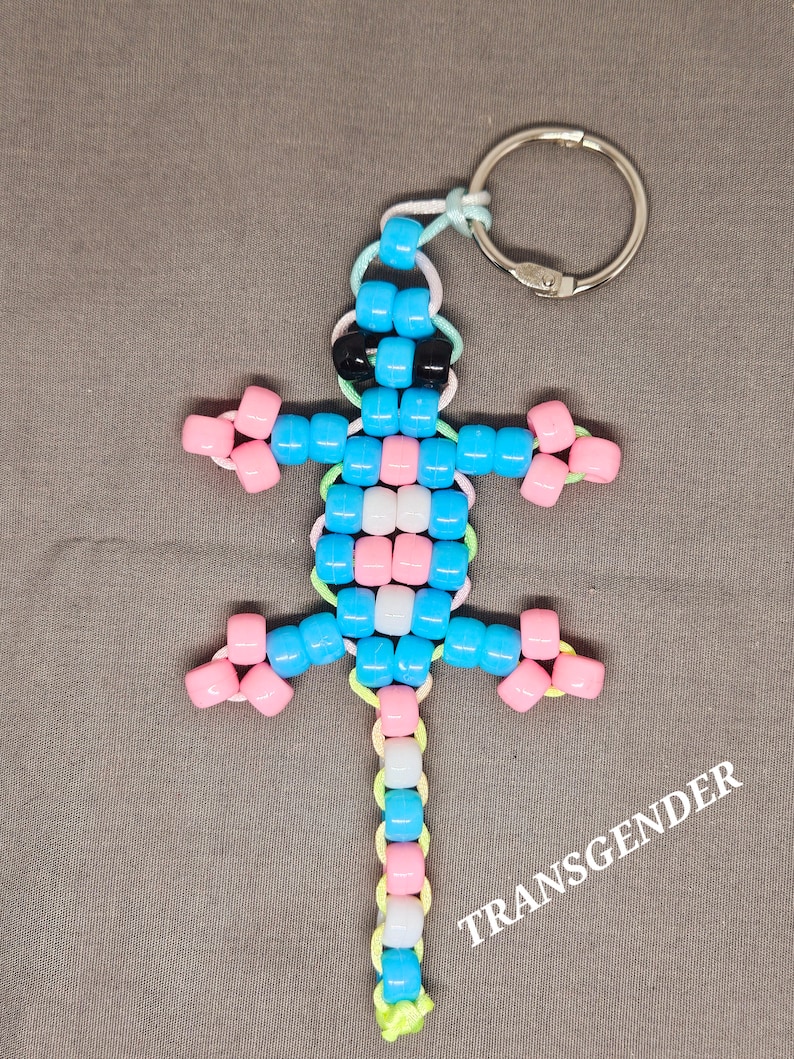 Pride Gecko Kandi Keychain, Handmade Beaded Kandi Accessory, Perfect ...