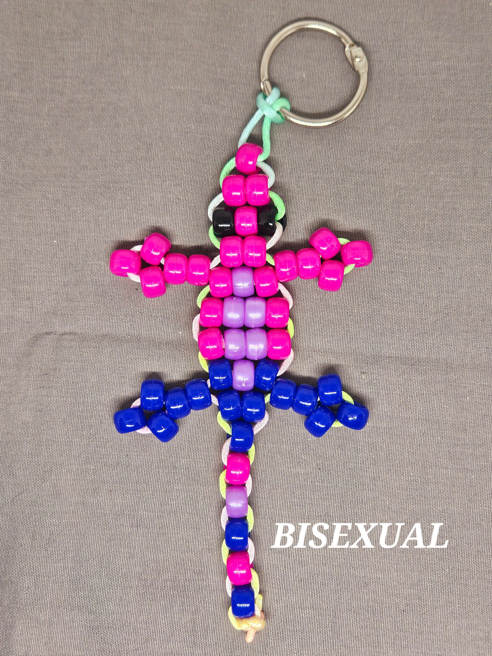 Pride Gecko Kandi Keychain, Handmade Beaded Kandi Accessory, Perfect ...