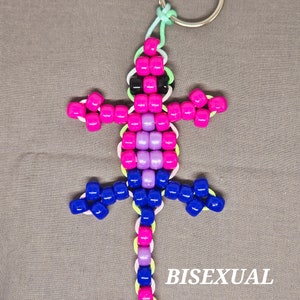 Pride Gecko Kandi Keychain, Handmade Beaded Kandi Accessory, Perfect ...
