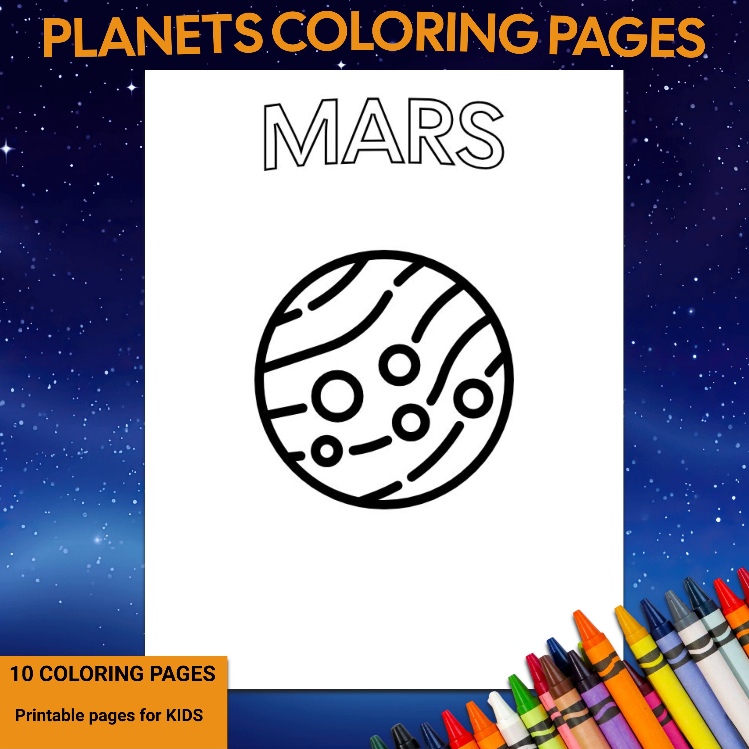 Solar System Coloring Pages - 10 Pages - Kindergarten - Pre K ...