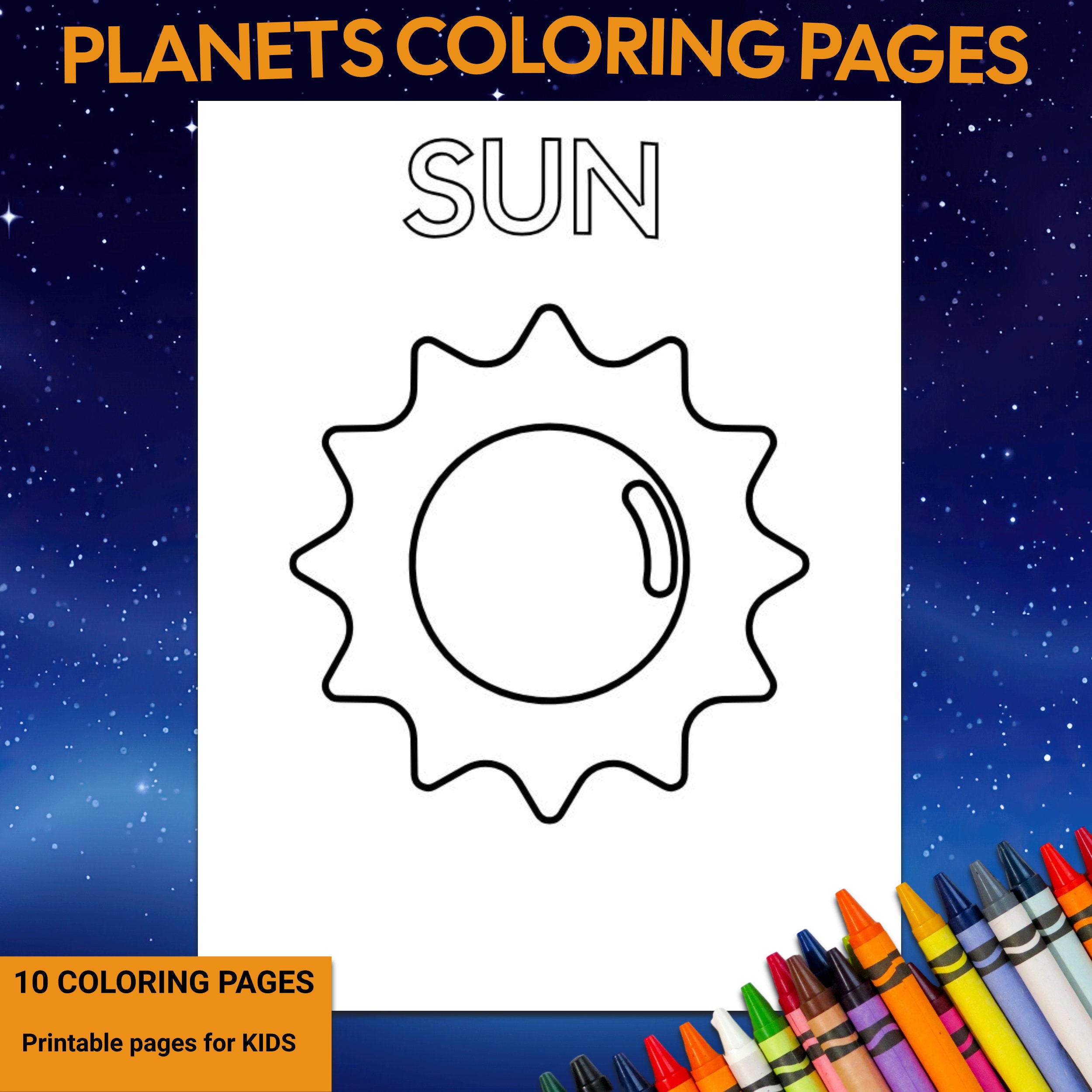 Solar System Coloring Pages - 10 Pages - Kindergarten - Pre K ...