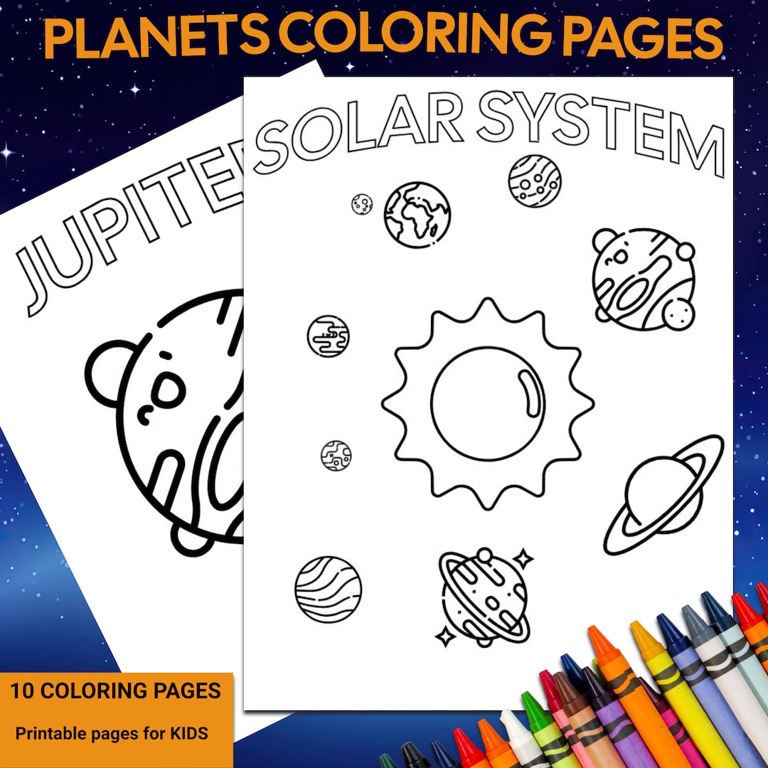 Solar System Coloring Pages - 10 Pages - Kindergarten - Pre K ...