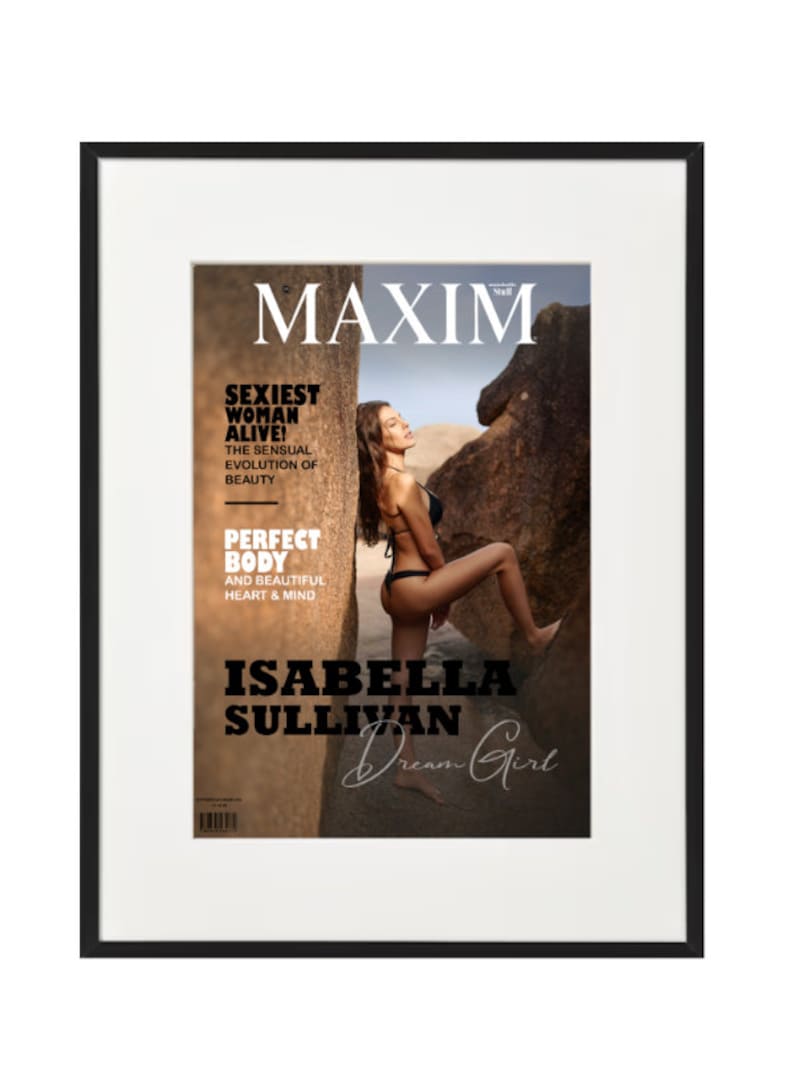Custom Maxim Magazine Cover, Sexiest Woman Alive, Custom Design, Gift for Girlfriend, Wife ...