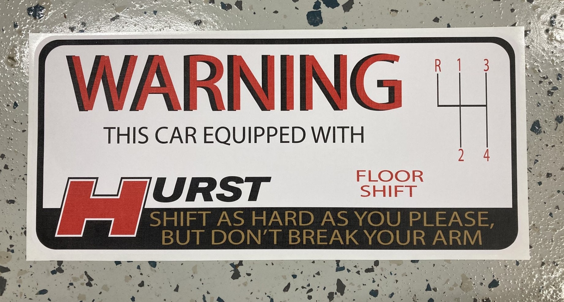 Hurst Shifter Warning Vinyl Floor / Wall Decal - Etsy