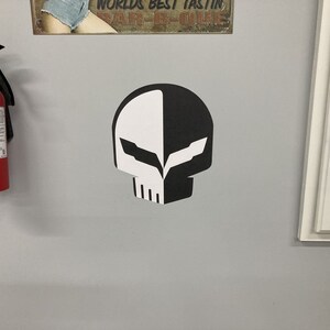 Corvette Racing Skull Vinyl Floor / Wall Decal - Etsy