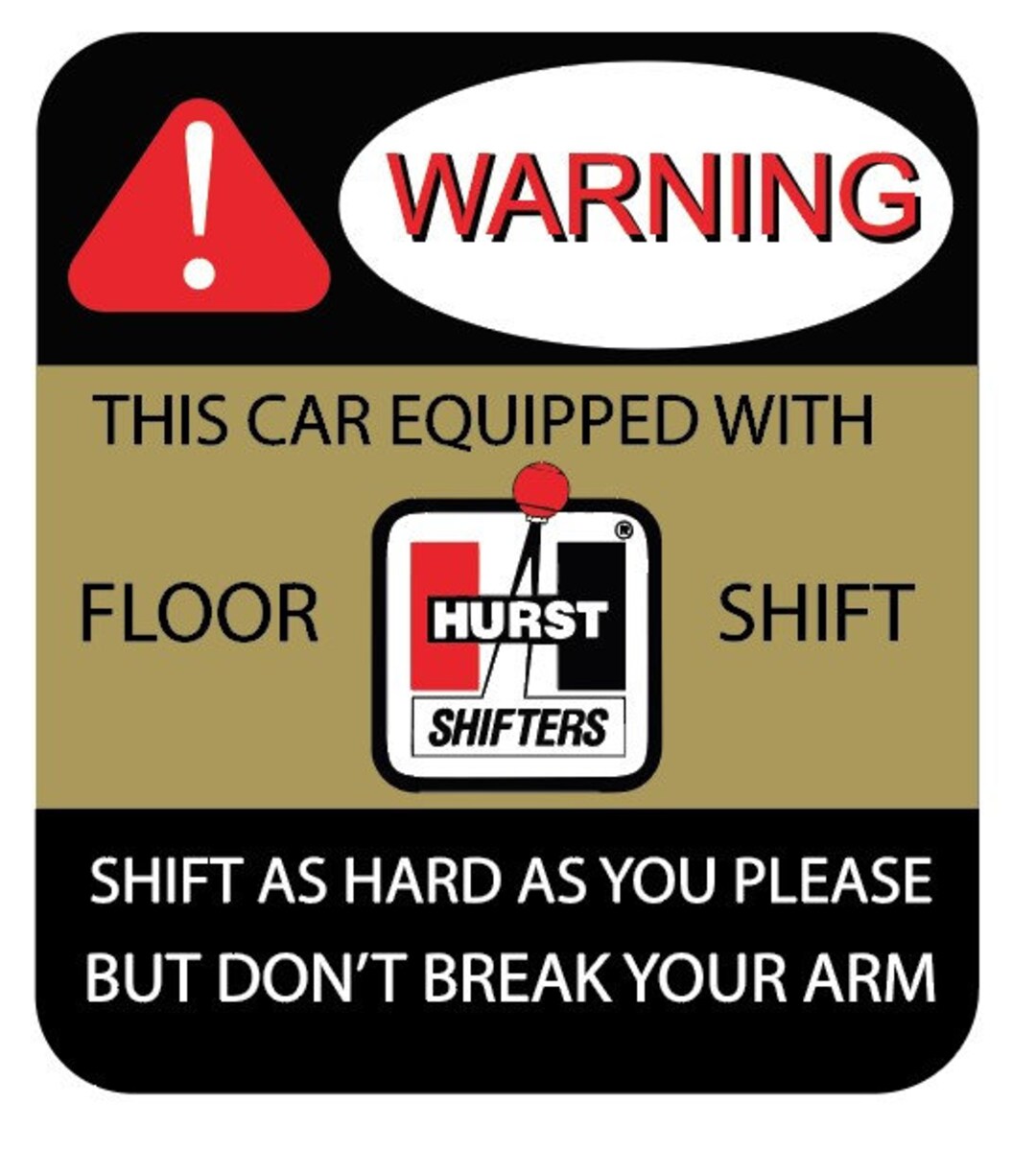 Hurst Oldsmobile Warning Sticker - Etsy