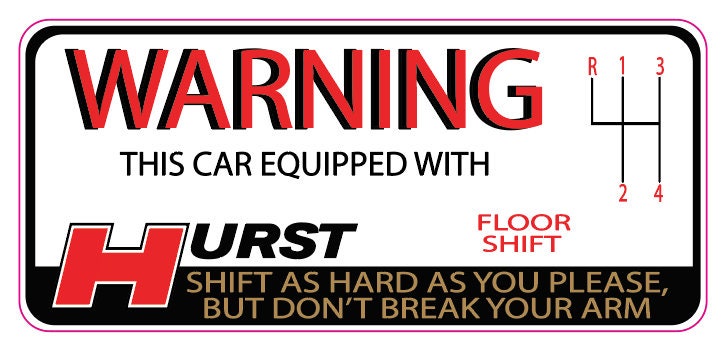 Hurst Shifter Warning Vinyl Floor / Wall Decal - Etsy