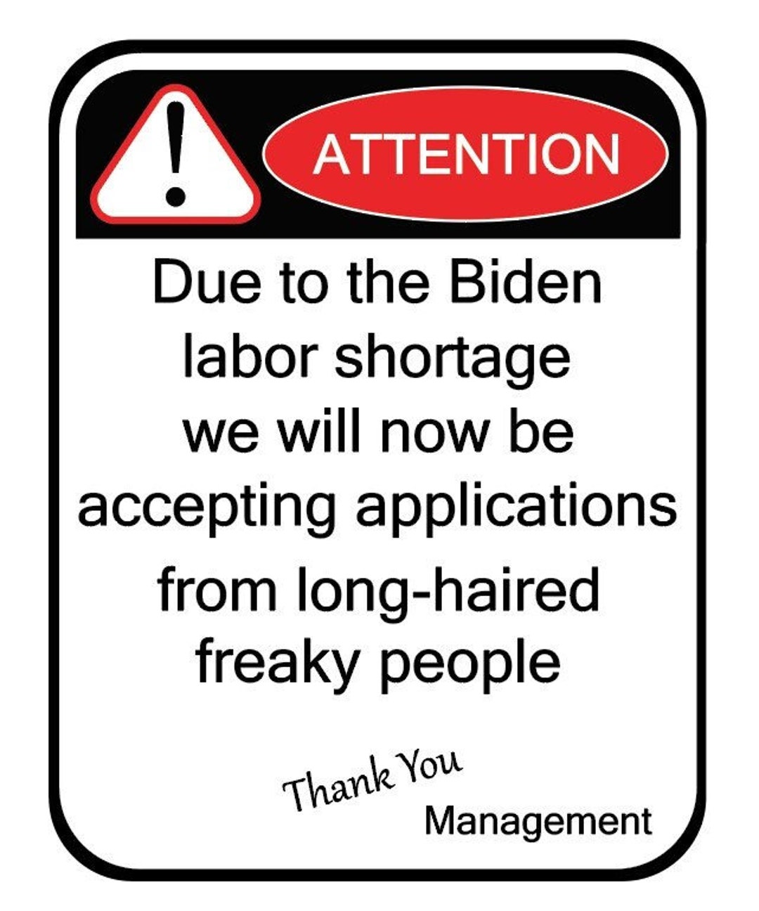 Biden Labor Shortage Warning Sticker - Etsy