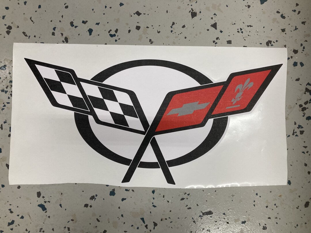 Corvette Crest Floor / Wall Vinyl Decal - Etsy