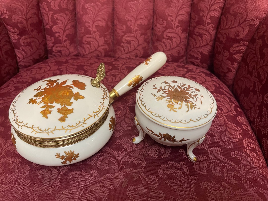 Vintage Pair of Porcelain ISCO Japan of Silent Butler Dish and Trinket ...