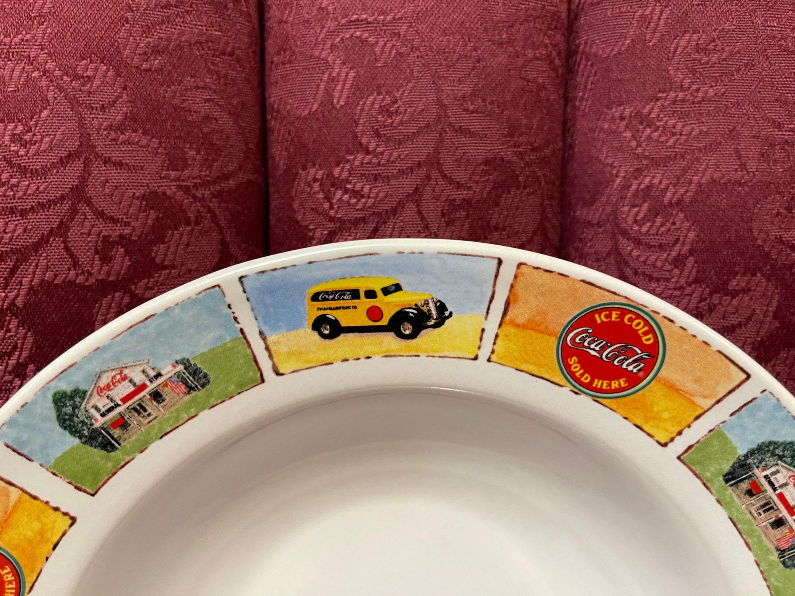 Vintage COCA COLA by GIBSON Deep Dish Plate 9.5”diameter and 2”deep ...