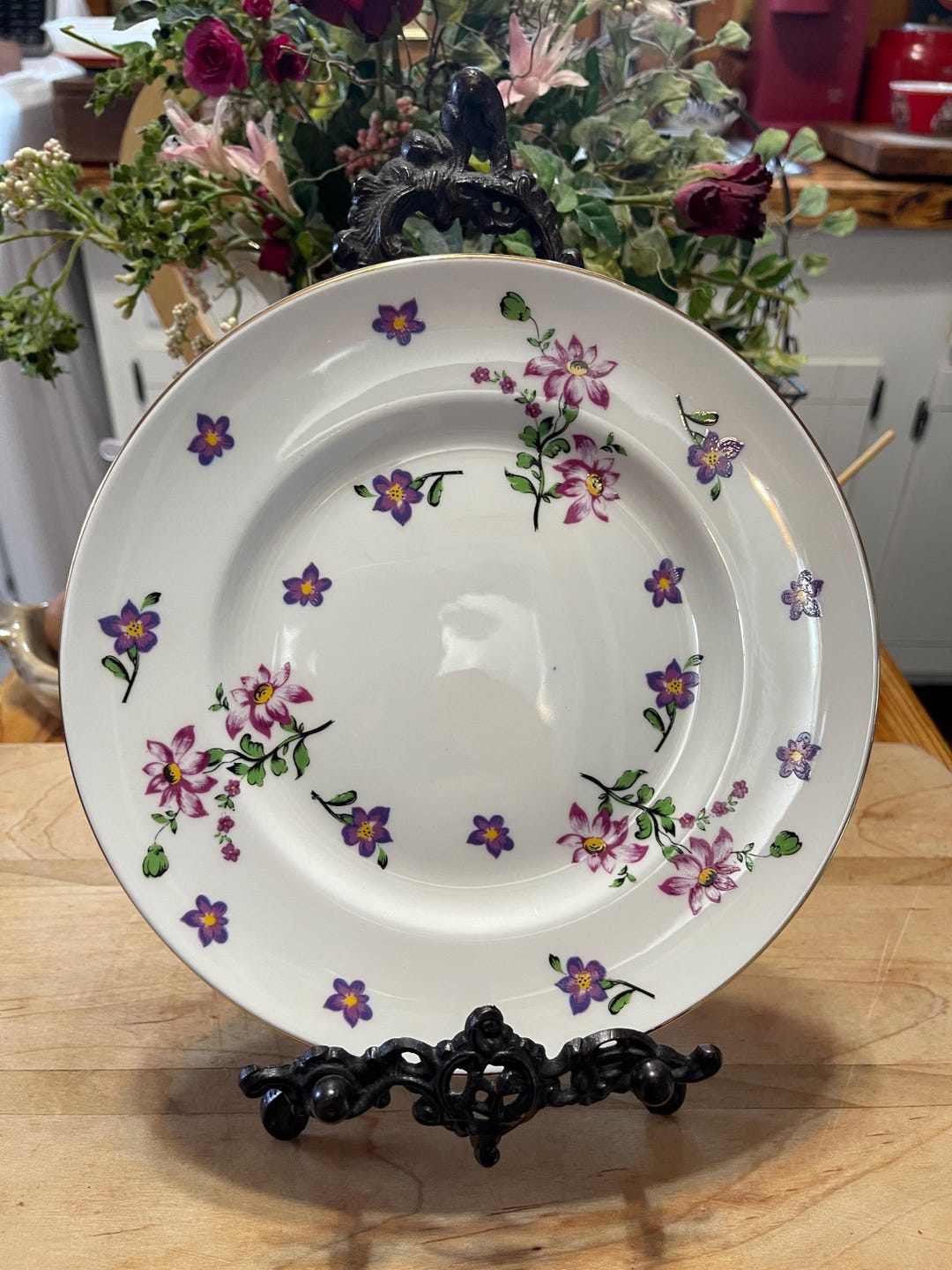 Vintage Royal Victoria Bone China Floral Design 8”diameter.made in ...