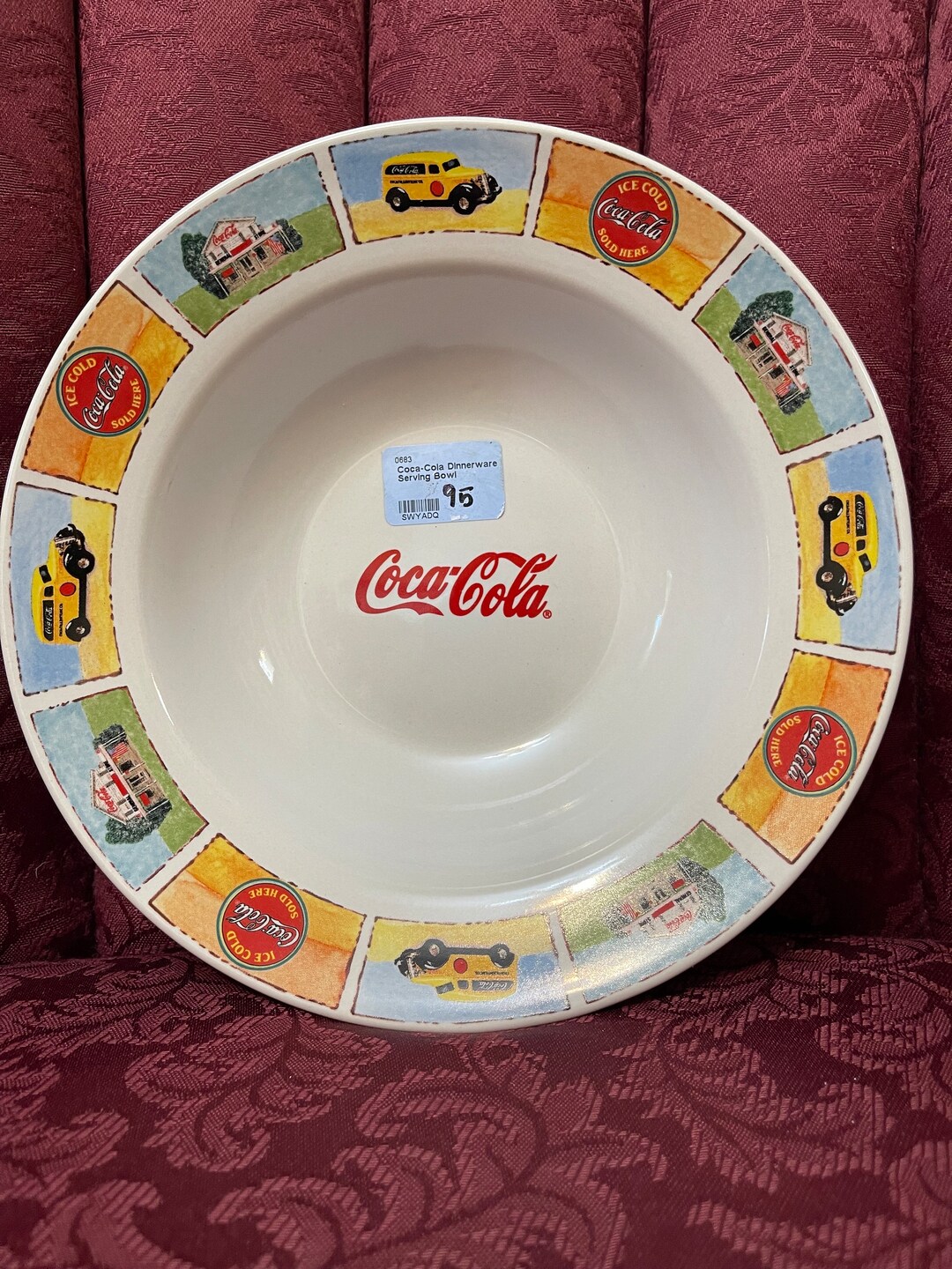 Vintage COCA COLA by GIBSON Deep Dish Plate 9.5”diameter and 2”deep ...