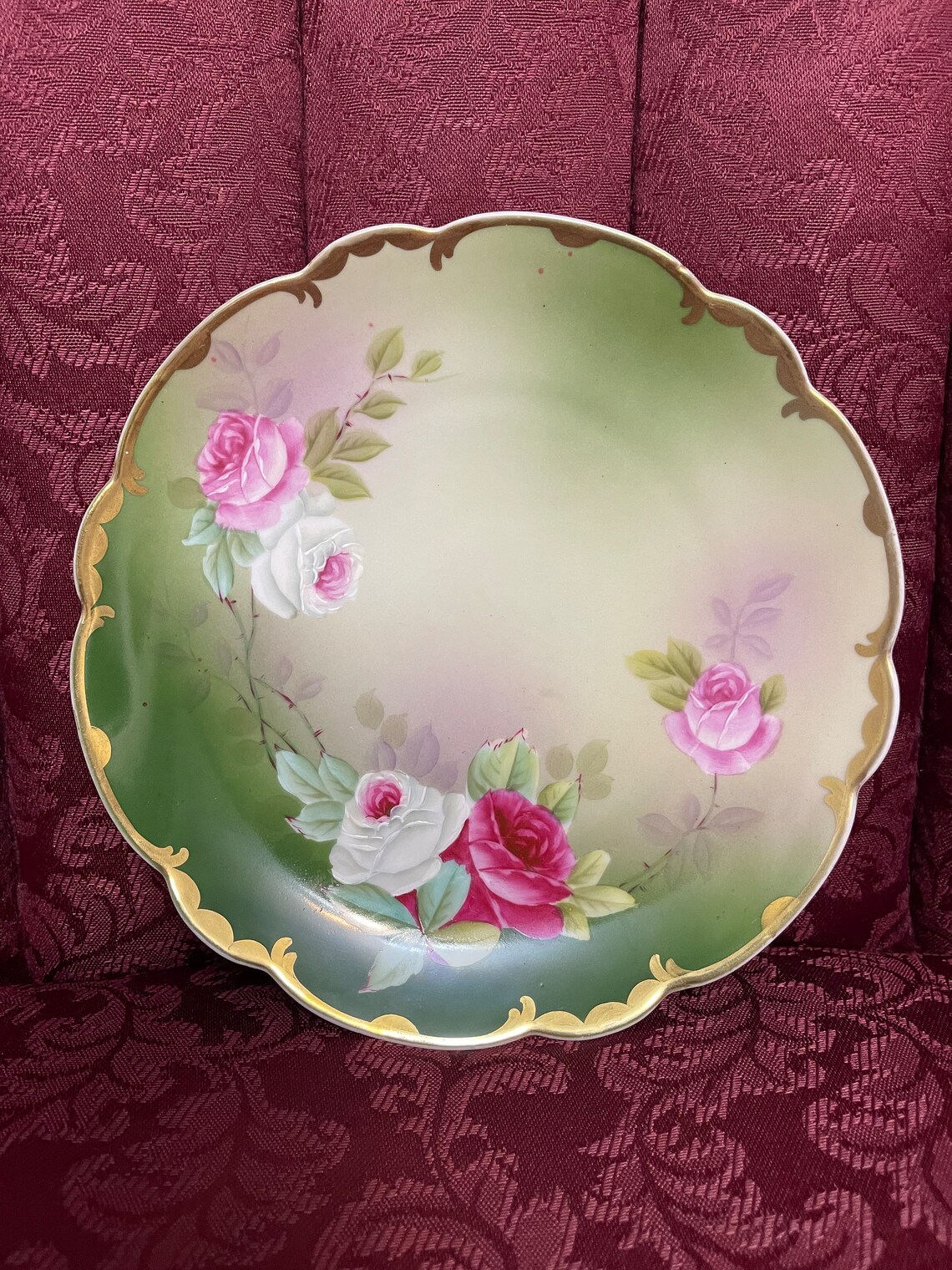 ANTIQUE 1920 Wittelsbach , Germany Hand Painted Collectible Plate With ...