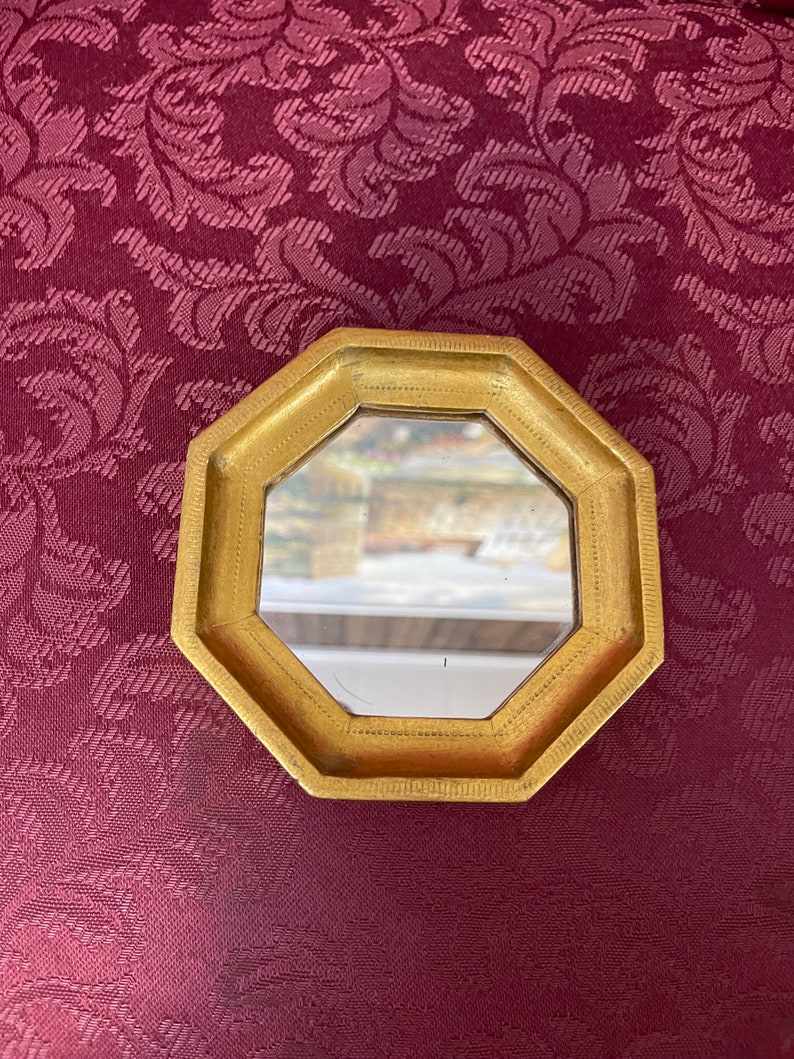 Vintage 1960 Small Hand Made Two Decorative Mini Mirrors About 5 in ...