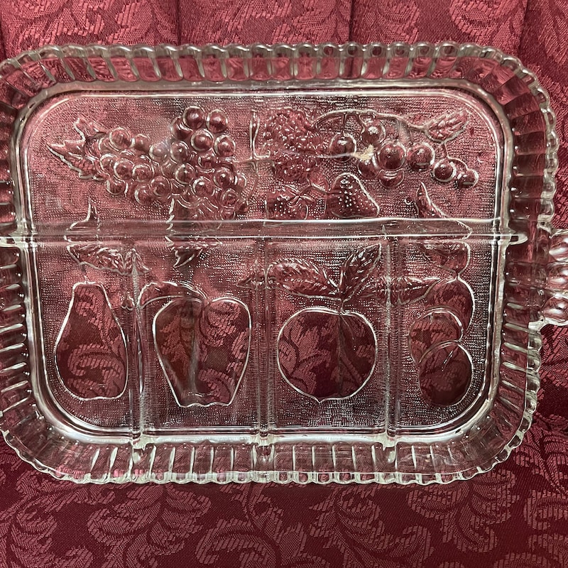 Glass Relish Tray - Etsy