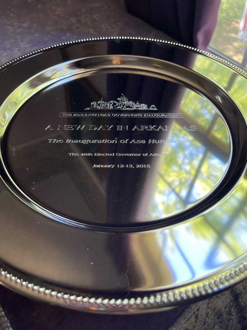 The Inauguration Plate of 46th Governor Asa Hutchinson .” A New Day in ...