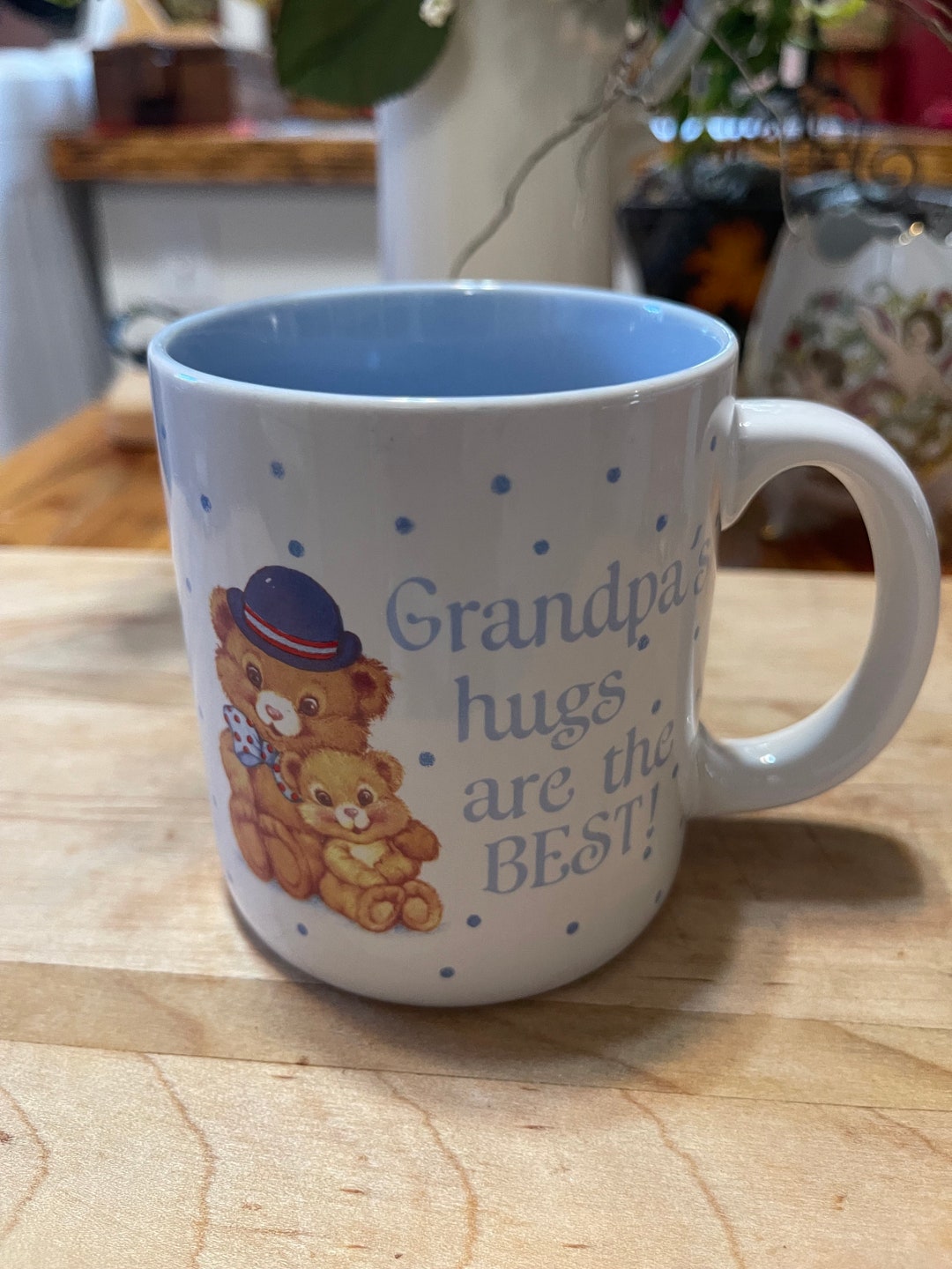 Vintage 1990 American Greetings Cleveland Ohio Mug 10oz.”grandpa’s Hugs ...