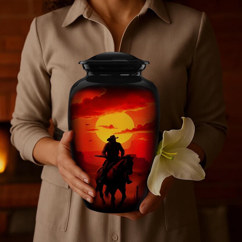 Horse Cremation Urns for Human Ashes Adult – Large Funeral Box for Men ...