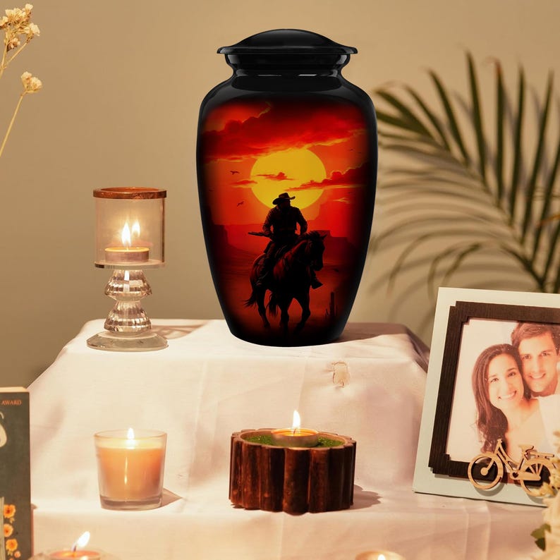Horse Cremation Urns for Human Ashes Adult – Large Funeral Box for Men ...