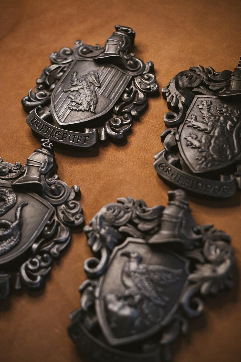 Hogwarts House Crests - Harry Potter Wall Decor - Full Set of 4 Hand ...