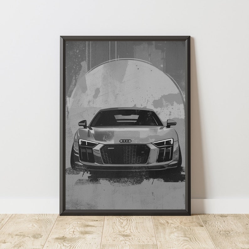 Audi Poster, Audi Print, Audi Wall Art, Sports Car Poster, Sports Car ...