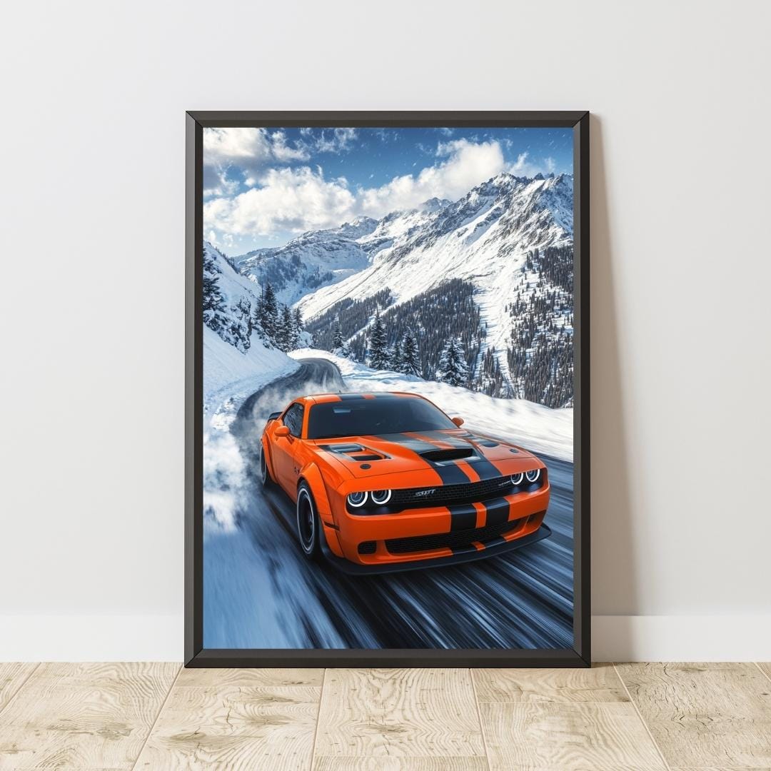 Dodge Challenger Poster, Dodge Challenger Print, Dodge Challenger Wall ...
