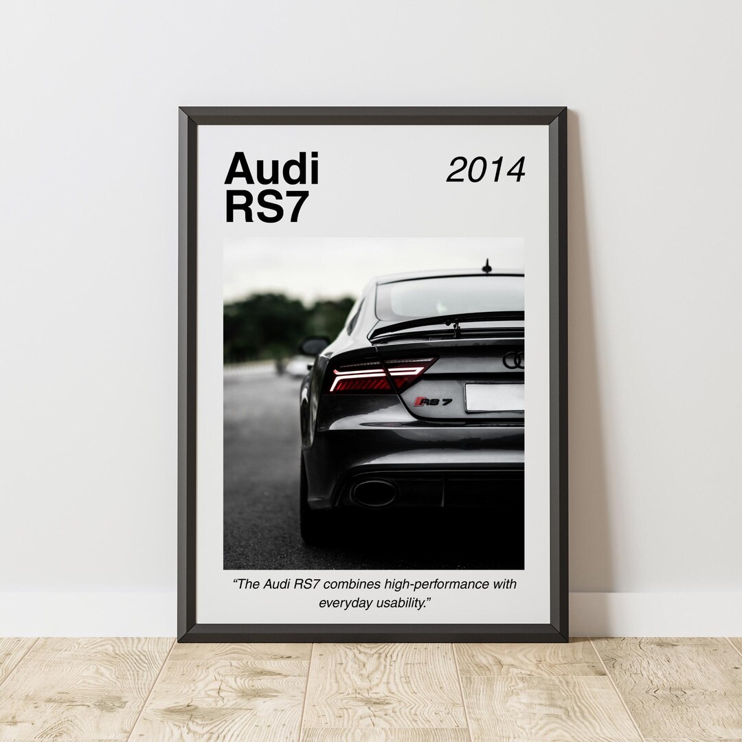 Audi RS7 Poster, Audi Poster, Audi Print, Audi Wall Art, Sports Car ...