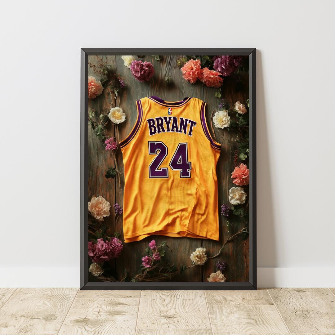 Kobe Bryant Poster, Kobe Bryant Print, Kobe Bryant Wall Art, Basketball ...