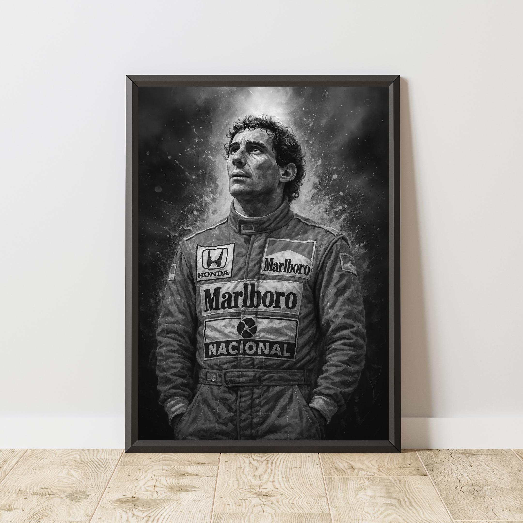 Ayrton Senna Poster, Ayrton Senna Print, Ayrton Senna Wall Art, Formula ...