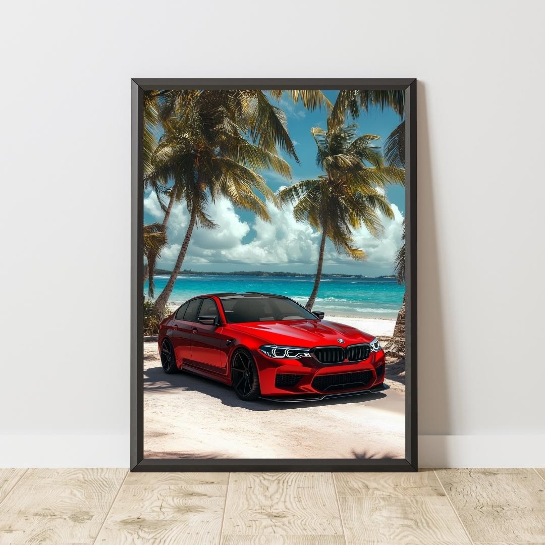 BMW M5 Poster, BMW Print, BMW Wall Art, Race Car Poster, Race Car Print ...