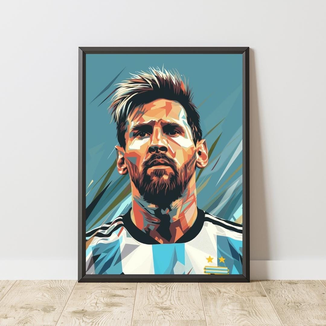 Lionel Messi Poster, Lionel Messi Print, Lionel Messi Wall Art, Soccer ...