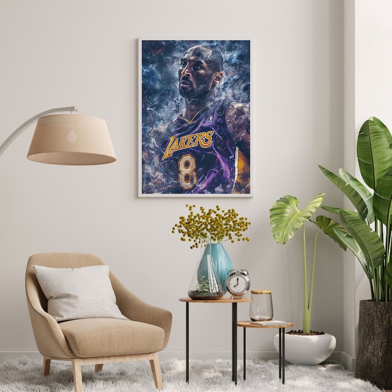 Kobe Bryant Poster, Kobe Bryant Print, Kobe Bryant Wall Art, Basketball ...