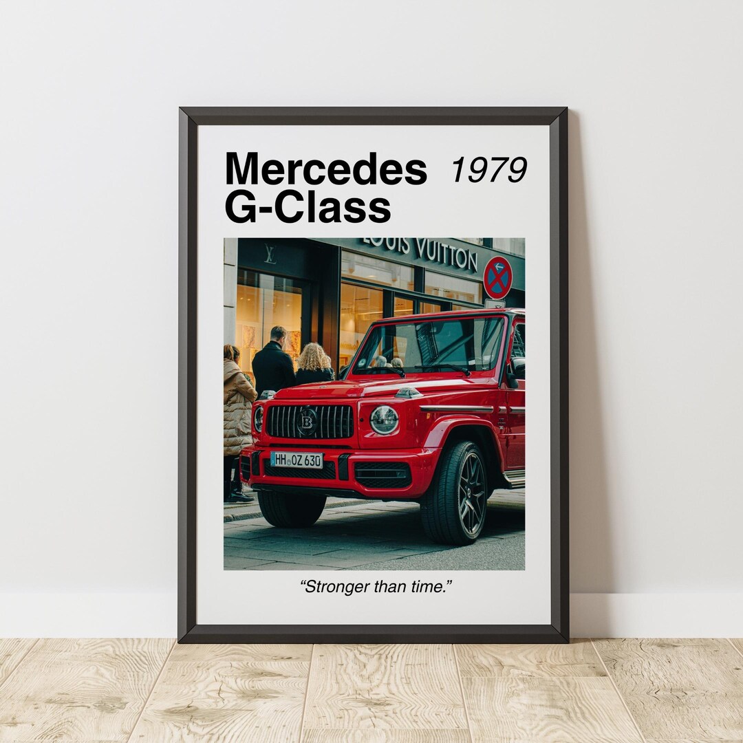 Mercedes G-wagon Poster, Mercedes Print, Mercedes Wall Art, Luxury Car ...