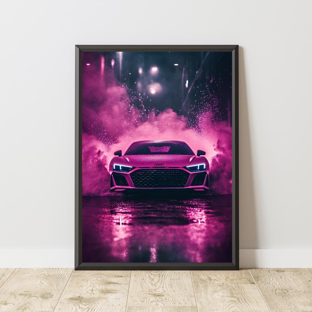 Audi R8 Poster, Audi R8 Print, Audi Wall Art, Sports Car Poster, Sports ...