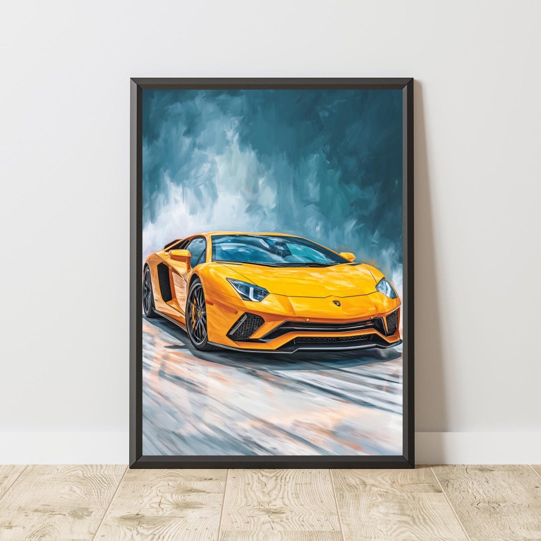 Lamborghini Poster, Lamborghini Print, Lamborghini Wall Art, Sports Car ...