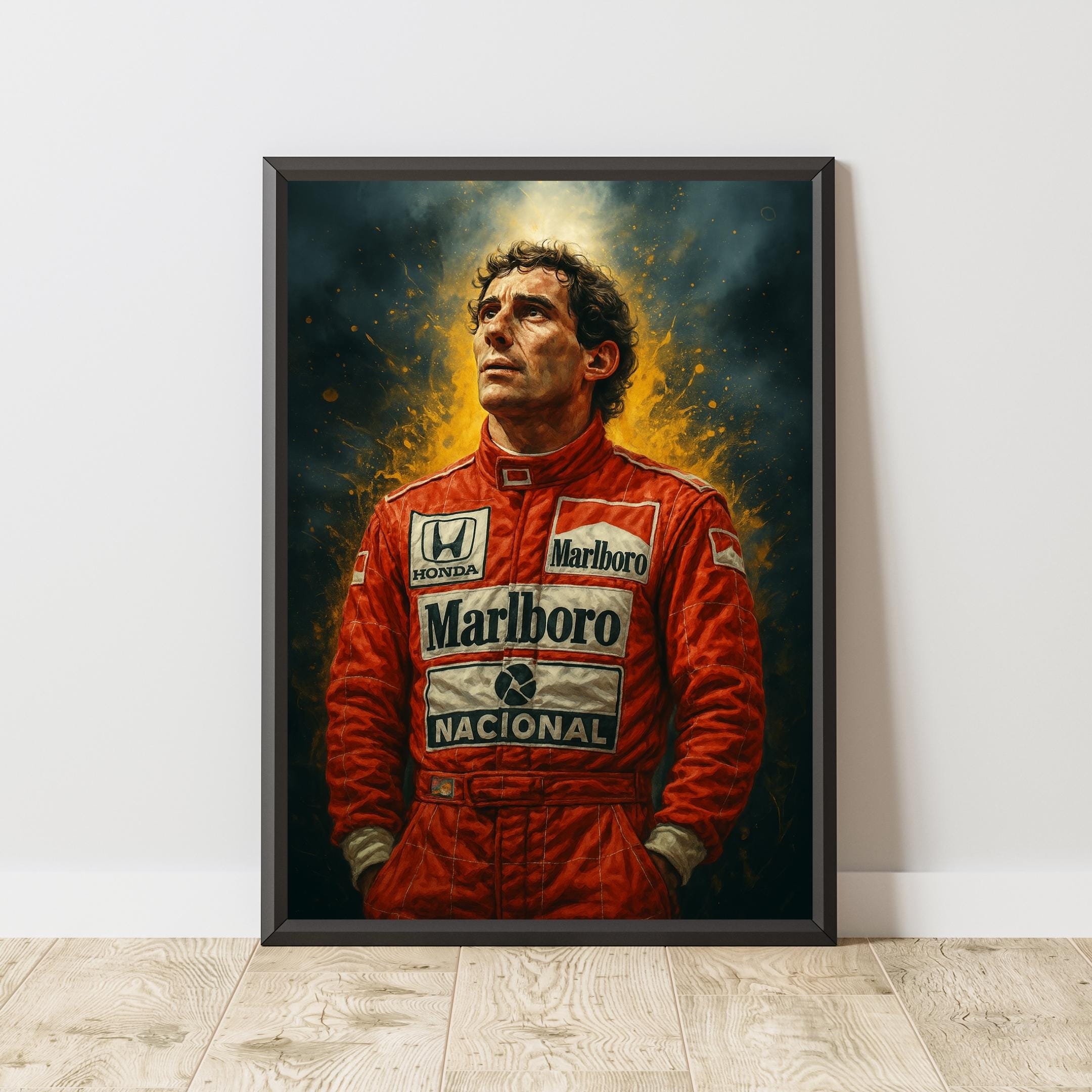 Ayrton Senna Poster, Ayrton Senna Print, Ayrton Senna Wall Art, Formula ...