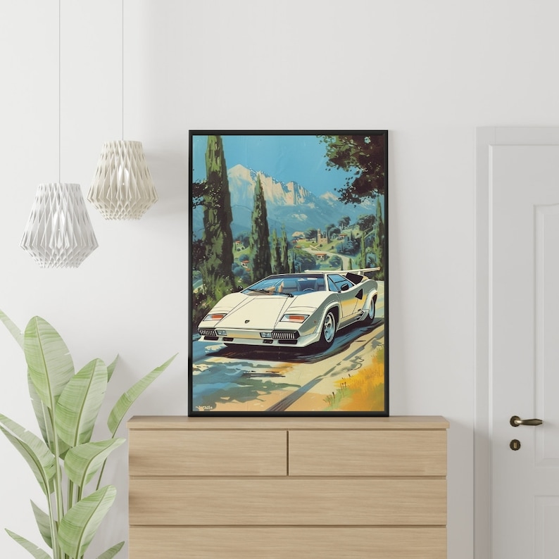 Lamborghini Countach Poster, Lamborghini Poster, Lamborghini Print ...