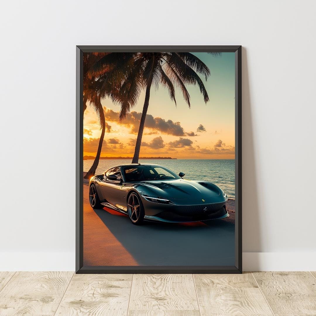 Ferrari Roma Poster, Ferrari Poster, Ferrari Print, Ferrari Wall Art ...