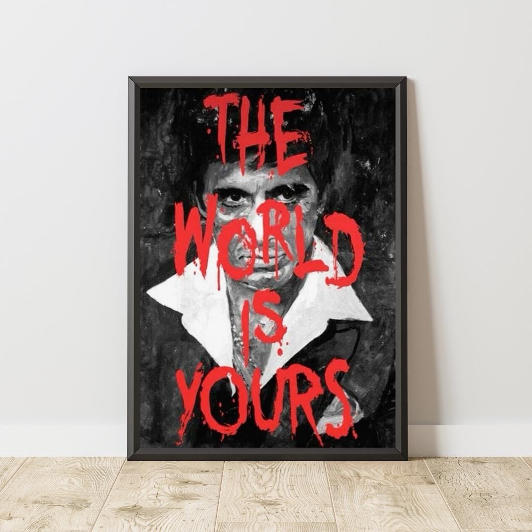 Scarface Poster, Scarface Print, Scarface Wall Art, Movie Wall Art ...
