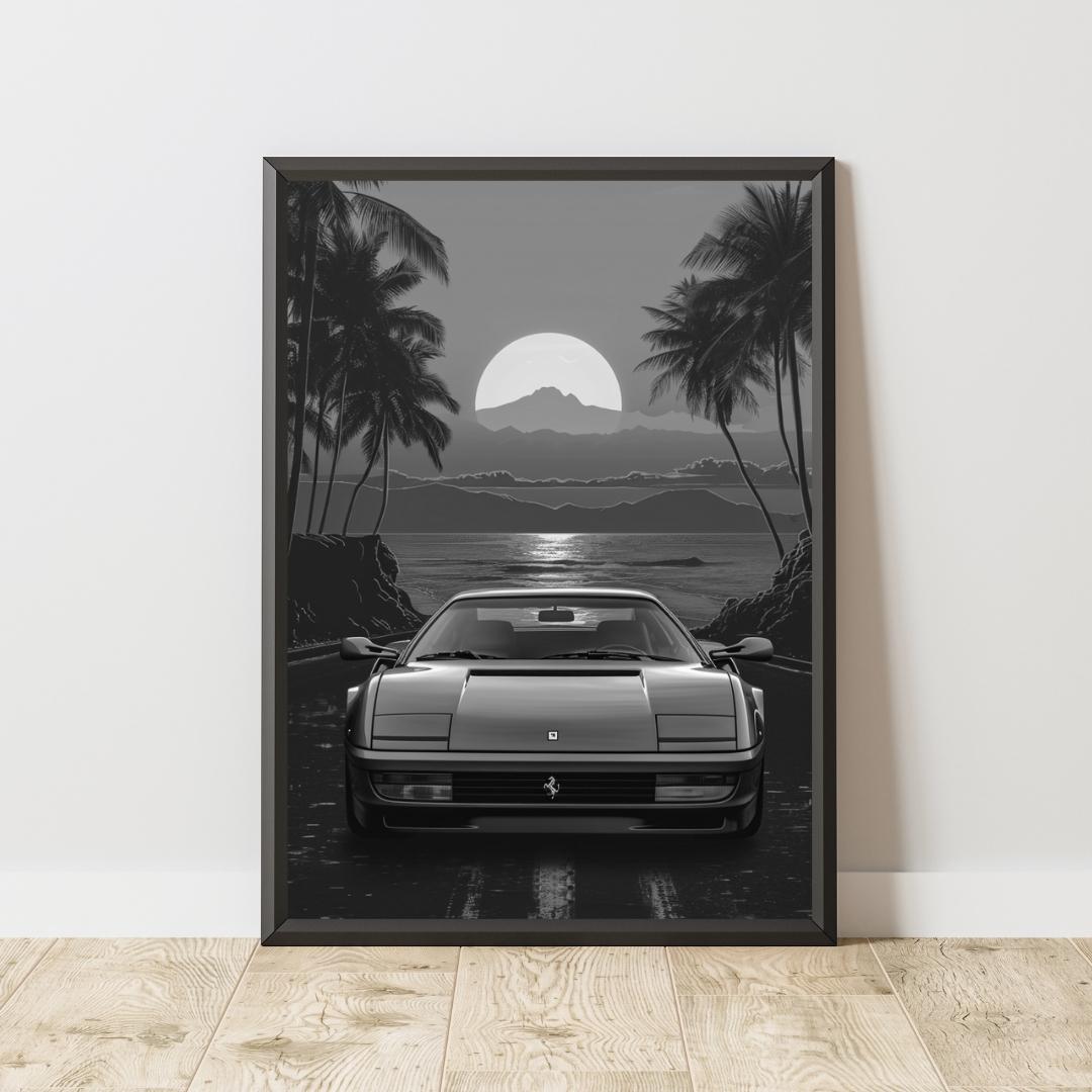 Ferrari Testarossa Poster, Vintage Ferrari Print, Vintage Ferrari Wall ...
